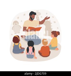 Behavior therapy in autism daycare isolated cartoon vector illustration ...