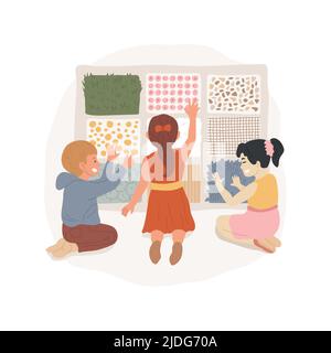 Children with autism sensory development isolated cartoon vector ...