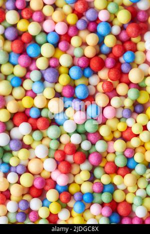 Small multicolored polyfoam balls, theme of holidays and birthdays ...