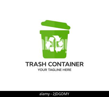 trash can logo illustration design Stock Vector Image & Art - Alamy