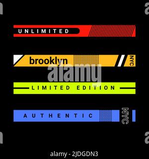 simple city slogan strip design, perfect for designing screen printing ...