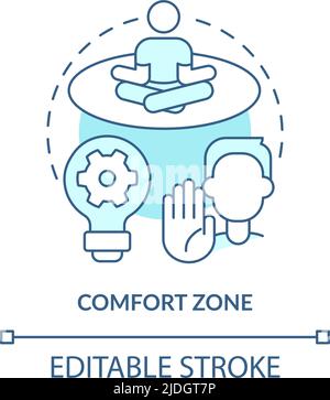 Mind comfort zone icon outline vector. Work escape. Start businessman ...