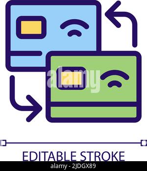 Payment by card pixel perfect RGB color icon Stock Vector Image & Art ...