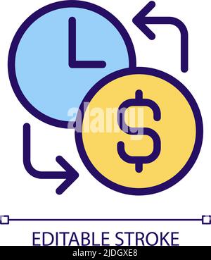 Salary pixel perfect RGB color icon Stock Vector Image & Art - Alamy