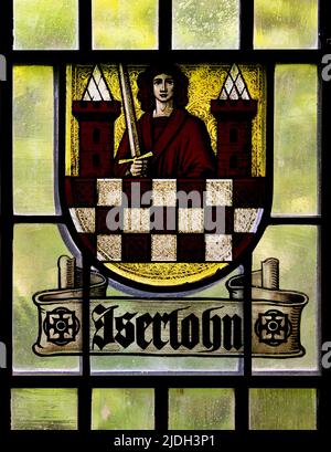 Historical coat of arms disc of Iserlohn, Museum der Grafschaft Mark ...