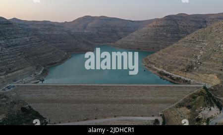 Chabrouh water dam in Faraya, Lebanon, Middle East with a big reservoir ...
