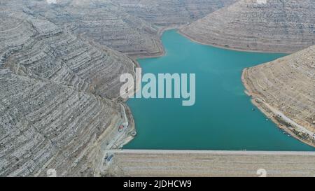 Chabrouh water dam in Faraya, Lebanon, Middle East with a big reservoir ...