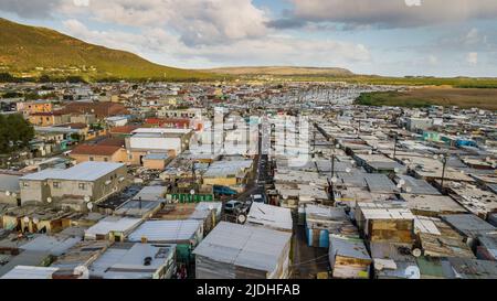 Aerial view of Masiphumelele Township, Cape Peninsula, Western Cape ...