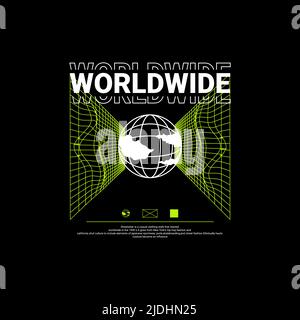 Worldwide writing design, suitable for screen printing t-shirts ...