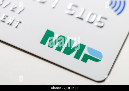 bank card of the Russian bank MIR close-up Stock Photo - Alamy