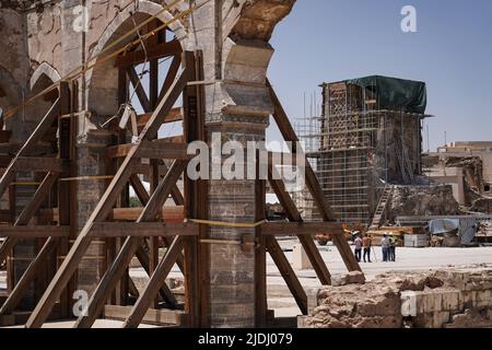 Mosul, Iraq. 21st June, 2022. An aerial view of the reconstruction ...