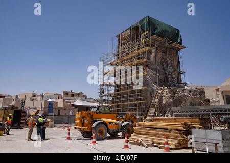 Mosul, Iraq. 21st June, 2022. An aerial view of the reconstruction ...