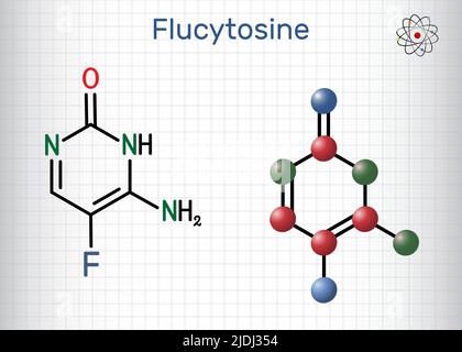 Skeletal formula of Flucytosine. Drug chemical molecule Stock Vector ...
