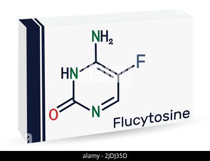 Skeletal formula of Flucytosine. Drug chemical molecule Stock Vector ...