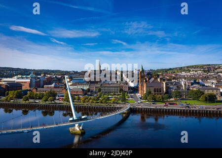 Aerial of Derry City, Northern Ireland Stock Photo - Alamy