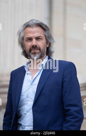 LFI deputy Aymeric Caron poses at the Assemblee Nationale (National ...