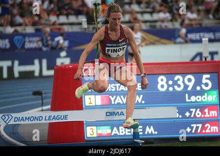 Alice Finot of France 3000 M Steeple Women during the Wanda Diamond ...