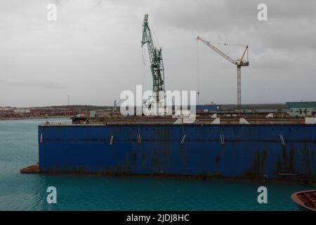 dry dock shipyard at the port of Freeport Stock Photo - Alamy