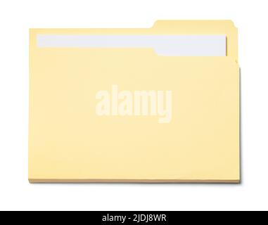 Yellow Thick File Folder With Paper Cut Out on White Stock Photo - Alamy