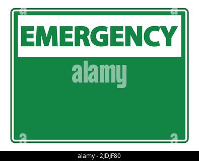 symbol Emergency sign label on white background,vector illustration ...