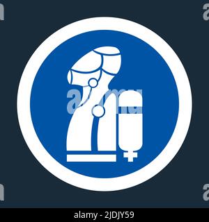 Wear SCBA (Self Contained Breathing Apparatus) Symbol Isolate On White ...