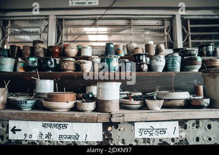 Visit to Thimi Ceramics in Bhaktapur vase or a mug on a pottery wheel ...