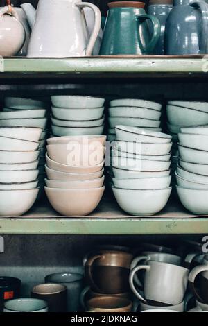 Visit to Thimi Ceramics in Bhaktapur, potter making a plate Stock Photo ...