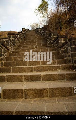 Beautiful stones steps, Stone carved Stock Photo - Alamy