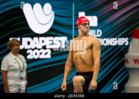 Jacob Whittle in action during the Men's 100m Freestyle Heats on day ...