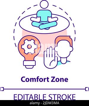 Circle comfort zone icon outline vector. Change escape. Start work ...