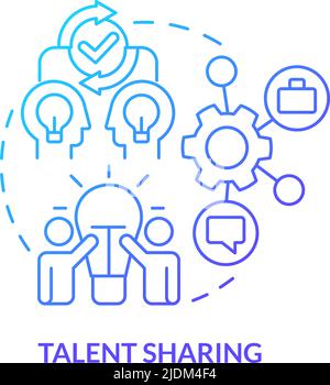Sharing talent blue gradient concept icon Stock Vector Image & Art - Alamy