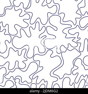 Tangled line seamless pattern. Handwritten doodles. Lines and shapes ...