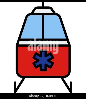 Medevac Icon. Editable Bold Outline With Color Fill Design. Vector ...