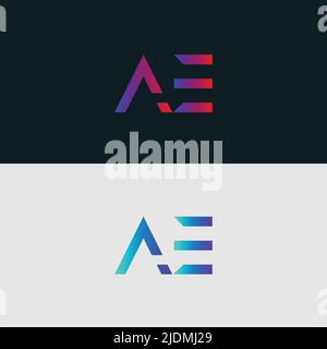 Alphabet letter icon logo AE Stock Vector Image & Art - Alamy