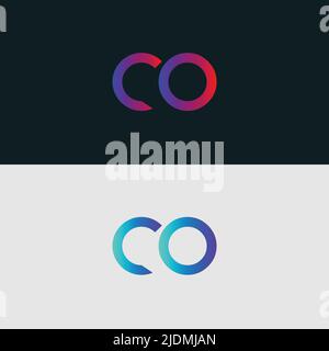 Alphabet letter icon logo CO Stock Vector Image & Art - Alamy