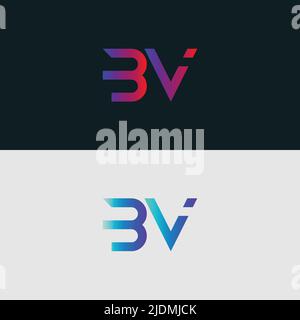 Alphabet letter icon logo BV Stock Vector Image & Art - Alamy