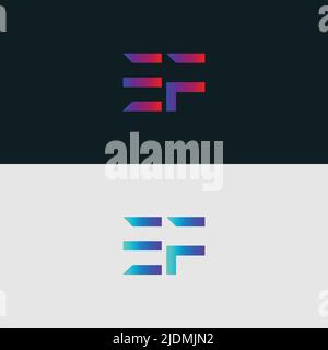 Alphabet letter icon logo EF Stock Vector Image & Art - Alamy