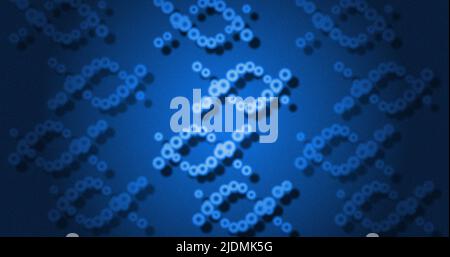 Image of dna strands on blue background Stock Photo - Alamy