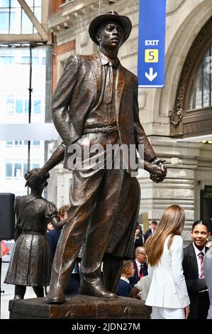 London, UK. A statue designed by Jamaican artist and sculptor Basil ...