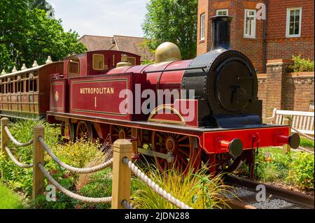 Replica of the Metropolitan No1 Steam Locomotive in Amersham ...