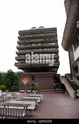 LONDON - AUG 12: Outside view of Barbican Center, the largest ...
