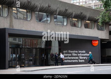 LONDON - AUG 12: Outside view of Barbican Center, the largest ...