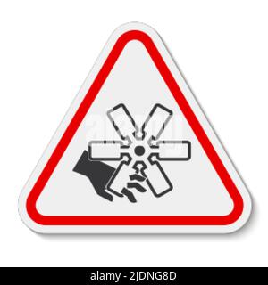 Cutting of Fingers Or Hand Engine Fan Symbol Sign Isolate On White ...
