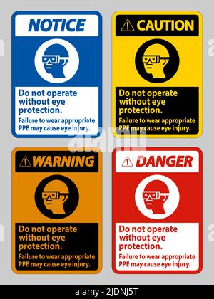 Do Not Operate Without Eye Protection, Failure To Wear Appropriate PPE ...