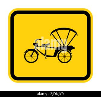 Beware Tricycle Symbol Sign Isolate On White Background,Vector ...