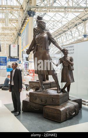 Basil Watson's The National Windrush Monument on the concourse at ...