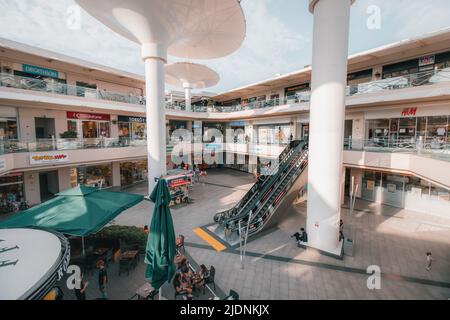 20 May 2022, Antalya, Turkey: Unusual interior of a modern Erasta Mall ...