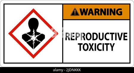 Warning Reproductive Toxicity GHS Sign On White Background Stock Vector ...