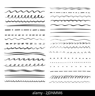 Wavy horizontal sloppy lines vector Stock Vector Image & Art - Alamy