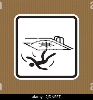 Fall Hazard Symbol Sign Isolate on White Background,Vector Illustration ...